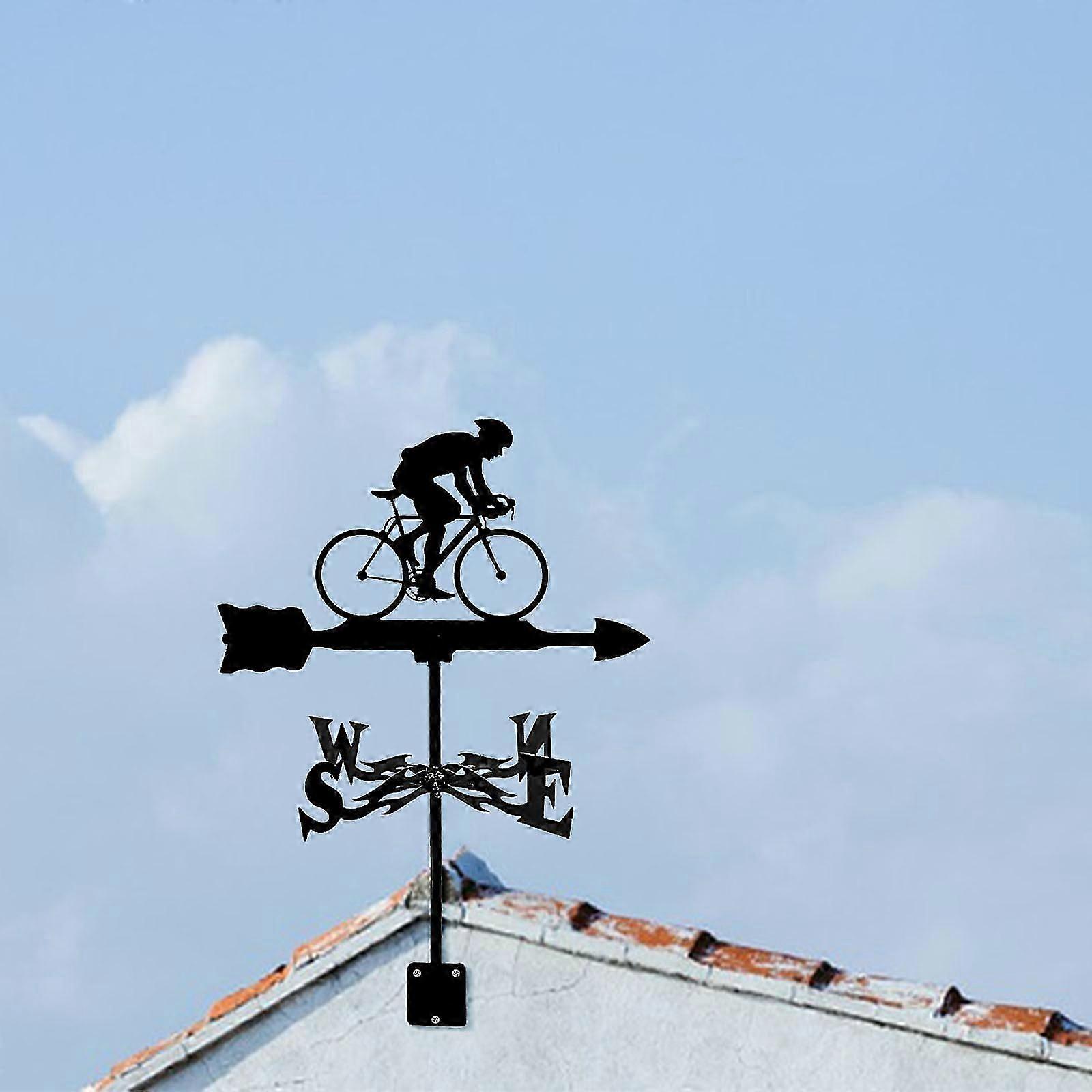 Garden Weather Vane Decorative Vane Horse Bicycle Cyclist Silhouettes ...