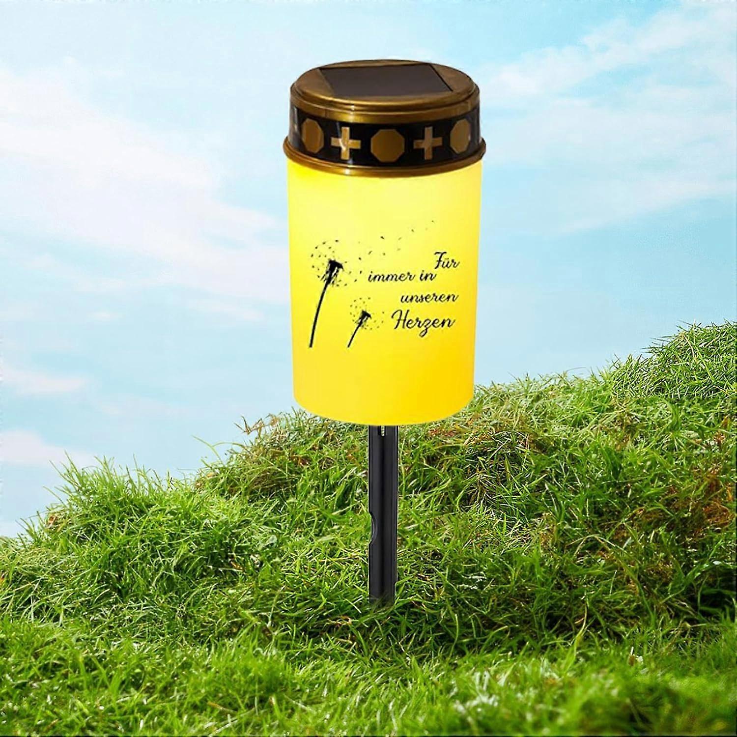 Cemetery Light | LED Solar Tea Light Lantern With Motion Sensor, White ...