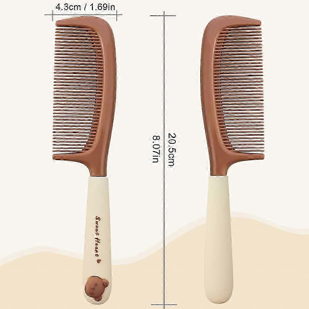 2-Pack Detangling Hair Combs - Fine Tooth Styling Comb for Women with ...