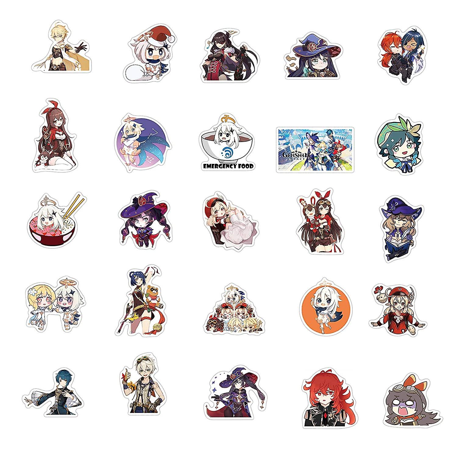 Genshin Impact Stickers Pack| 50pcs Waterproof Genshin Impact Game ...