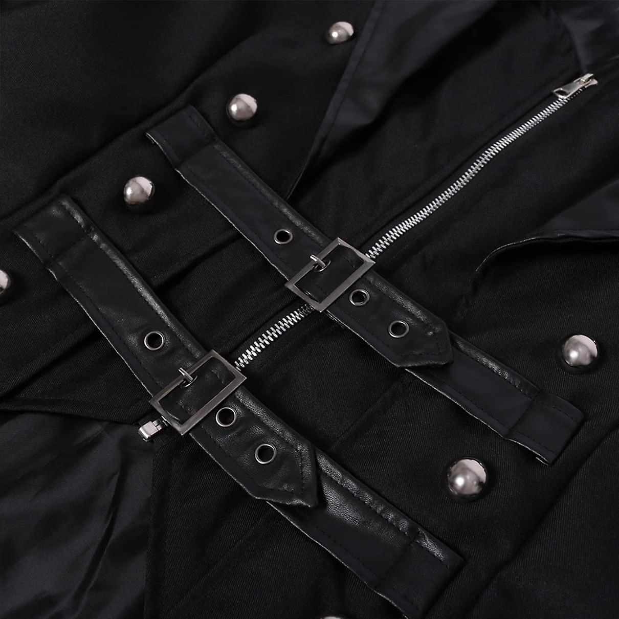 Mens Steampunk Tailcoat Costume, Medieval Gothic Long Trench Coat ...