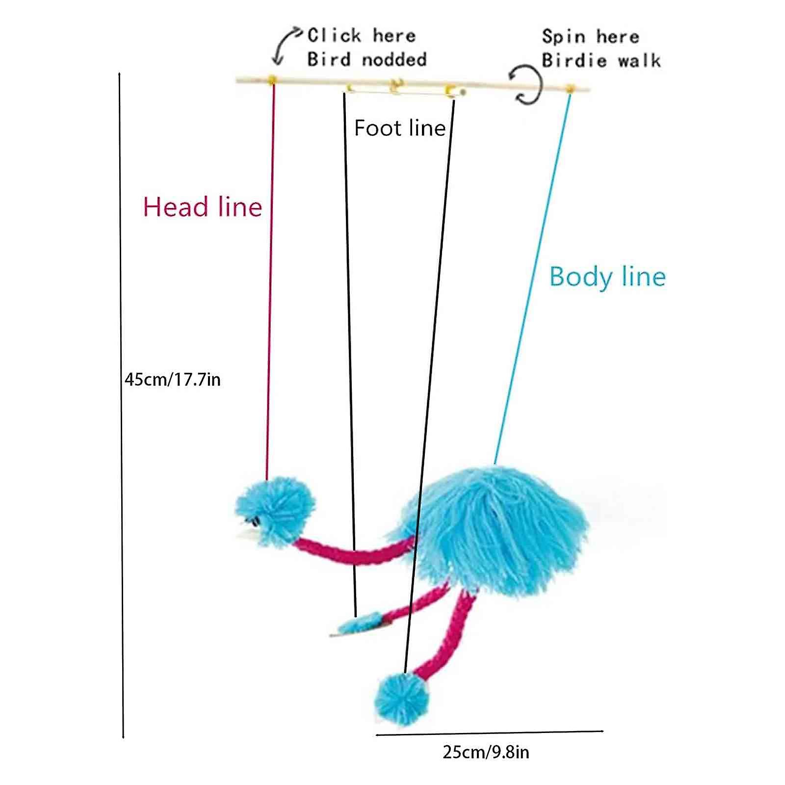 Bird Puppet Soft Toys Ostrich Marionette Toy Handmade Ostrich ...