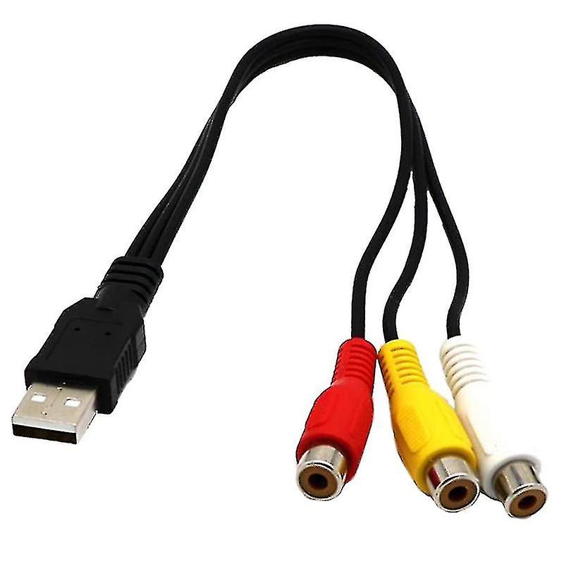 Usb To 3rca Cable Usb Female To 3 Rca Rgb Video Av Composite Adapter ...