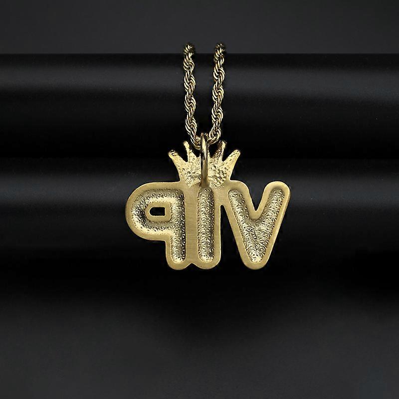 Hip Hop Bling Iced Out Stainless Steel Crown Vip Pendants Necklaces For ...