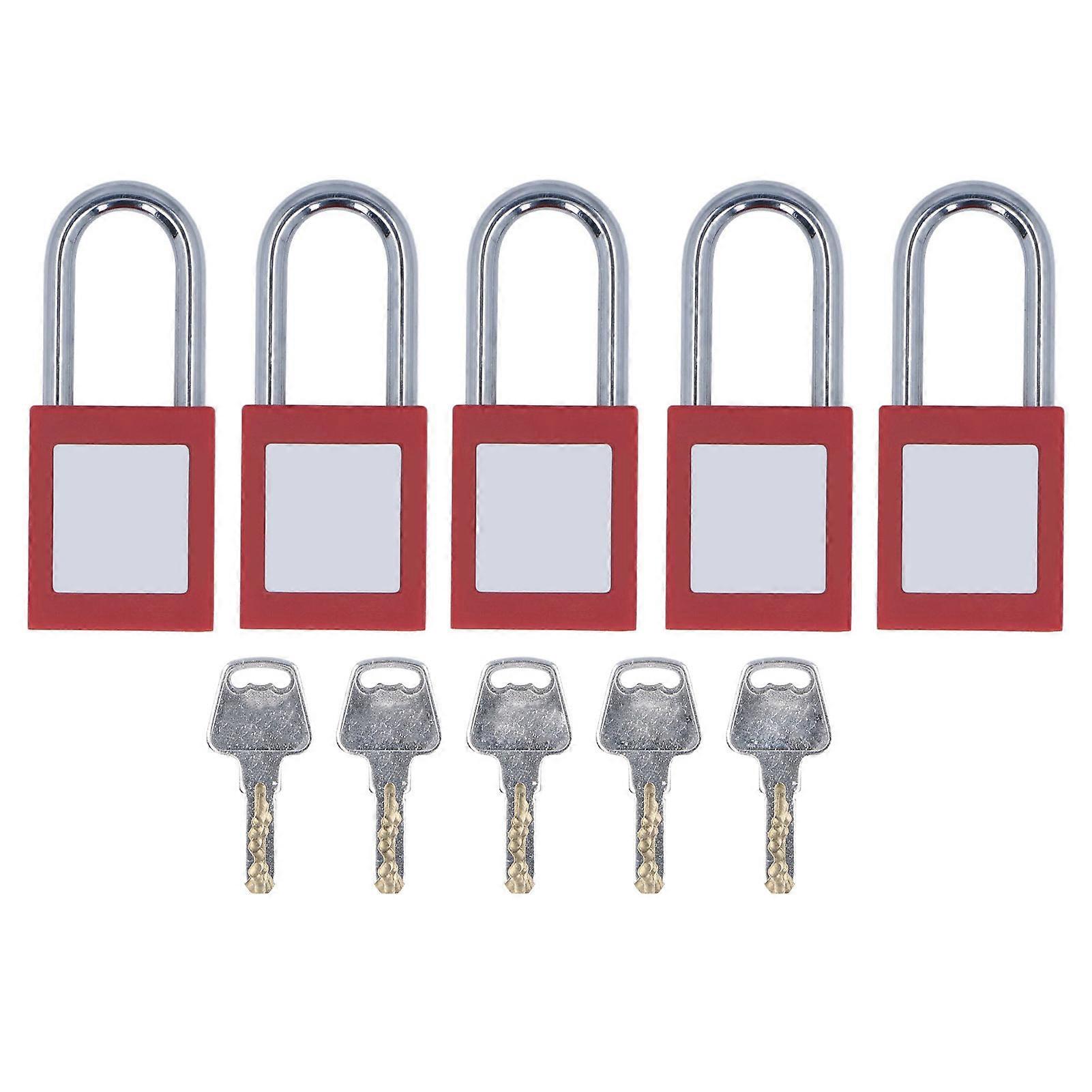 5 Set Lockout Tagout Locks Chrome Plated Nylon Loto Safe Padlocks With ...