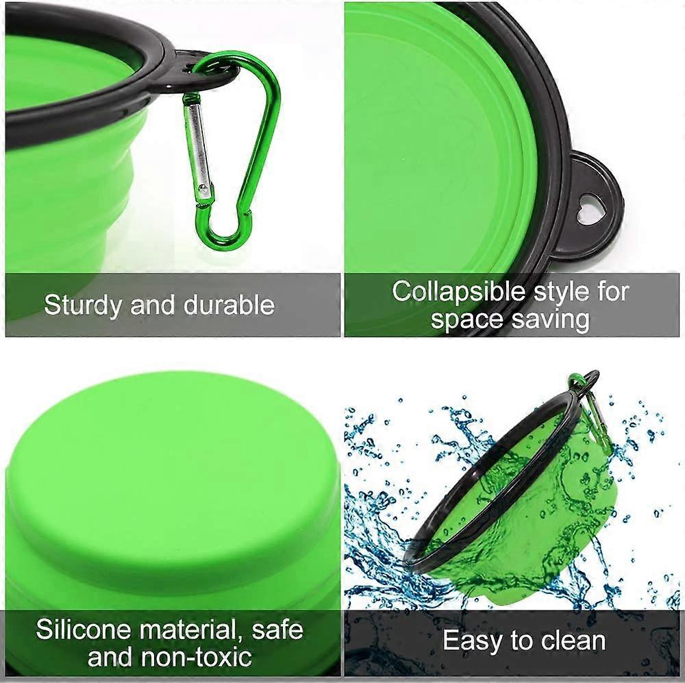 2 Pieces Portable Dog Bowl Collapsible Dog Bowl,Travel Dog Bowls and ...