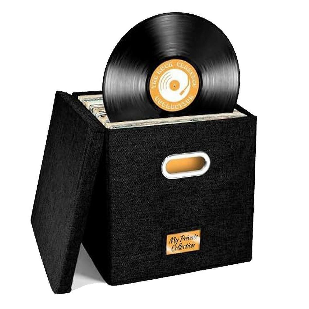 Stackable Vinyl Record Organizer - Record Album Storage Holds 50+ LP ...