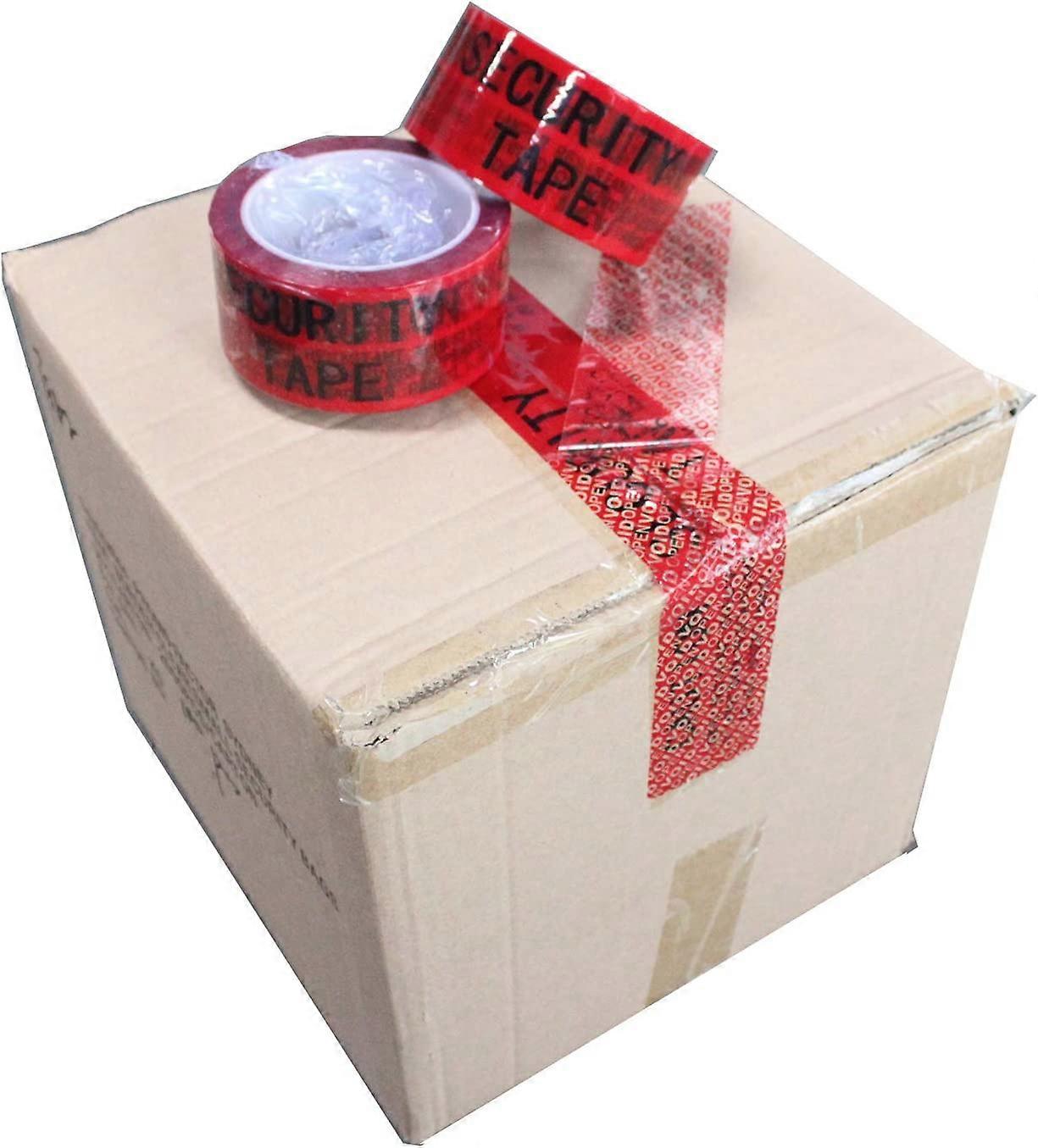 1 Roll 100% Total Transfer Tamper Evident Security Tape, - Red, 5Cm X ...