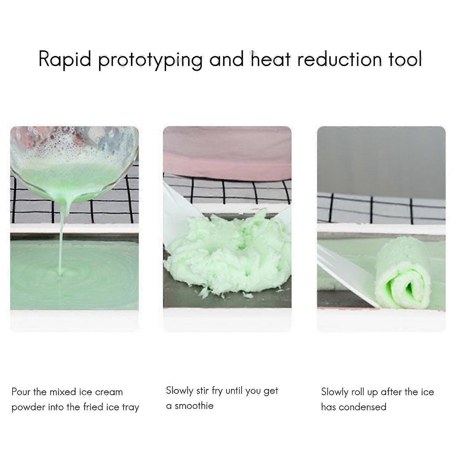 Ice Cream Machine, Ice Cream Roll Plate, With 2 Plastic Spatulas, Very ...