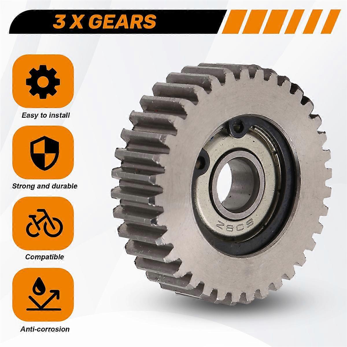 3Pcs Electric Bicycle Planetary Gear 608Z 36 Teeth Gears Steel Motor ...
