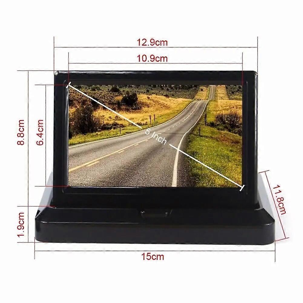 5 Inch TFT LCD HD Monitor Display Two-way AV Input Reversing Rearview ...