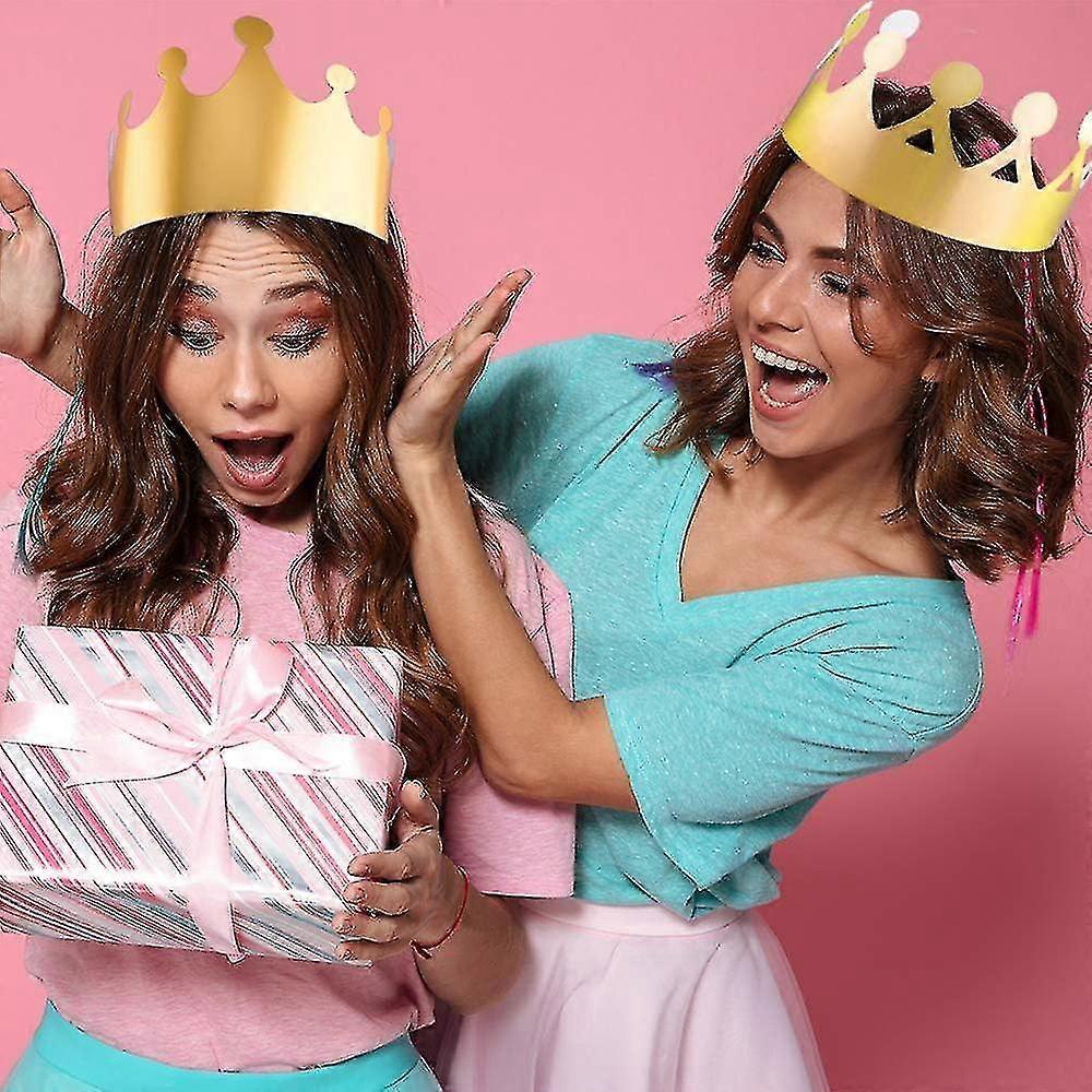 30pieces Golden Paper Crown Party Gold Crowns Hats King Crowns For ...