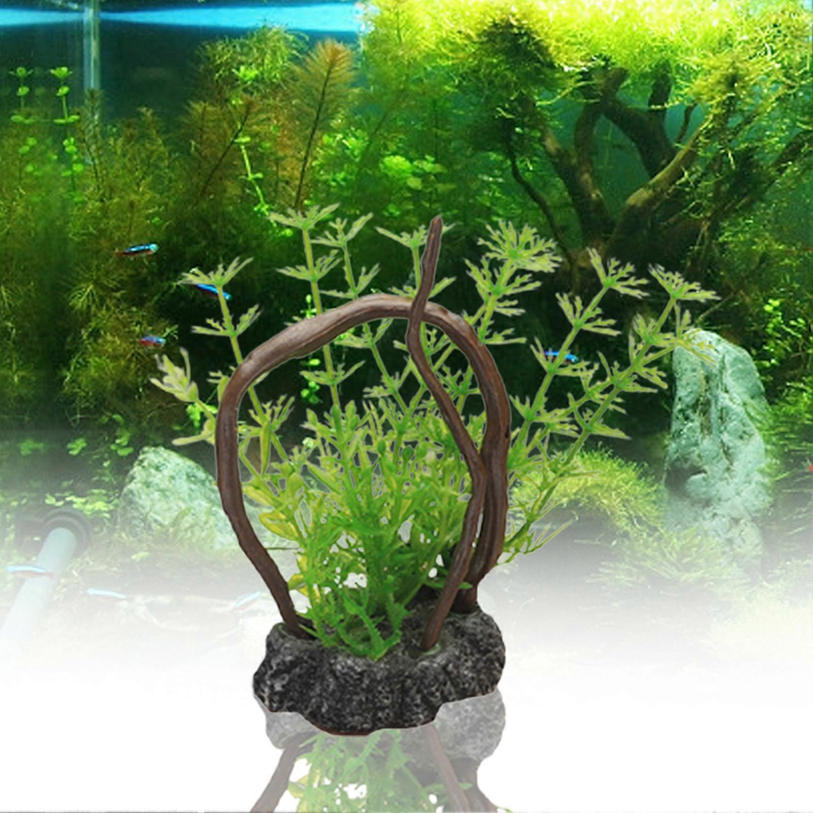 Fake Water Plants Safe Accessories Resin Simulation Driftwood Tree Root ...