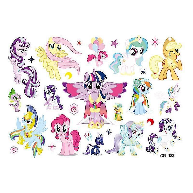 My Little Pony Tattoo Stickers Twilight Sparkle Rarity Applejack Anime ...