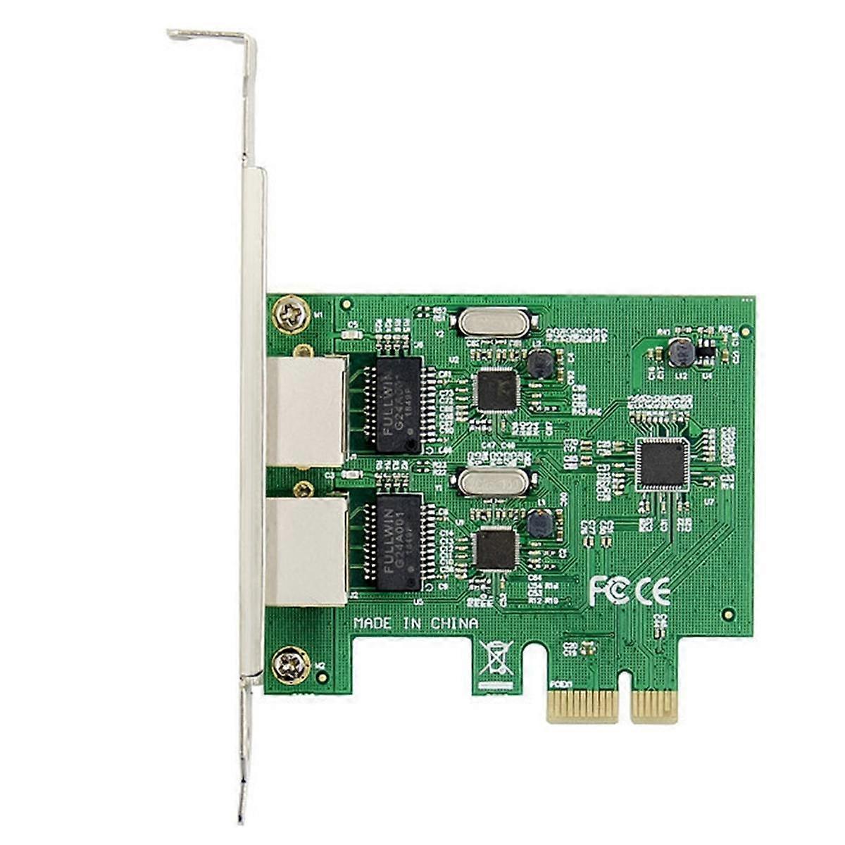 2 RJ45 Port PCIe X1 Dual Gigabit Realtek 8111F+ ASM1082E Chipset Filter ...