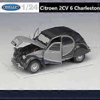 1:24 Citroen 2CV 6 Charleston legering bil model trykstøbt metal klassisk retro bil køretøjer ...