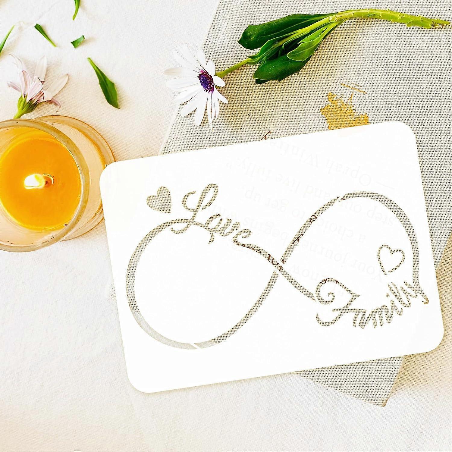 Infinity Symbol Painting Stencil 8.3x11.7inch Reusable Love Family ...