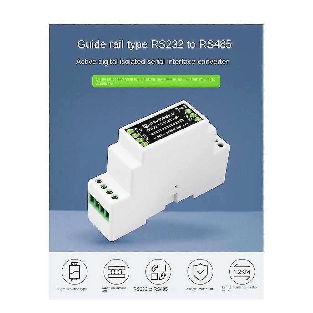 Industrial Rail Type RS232 to RS485 Converter 300-115200Bps Active ...