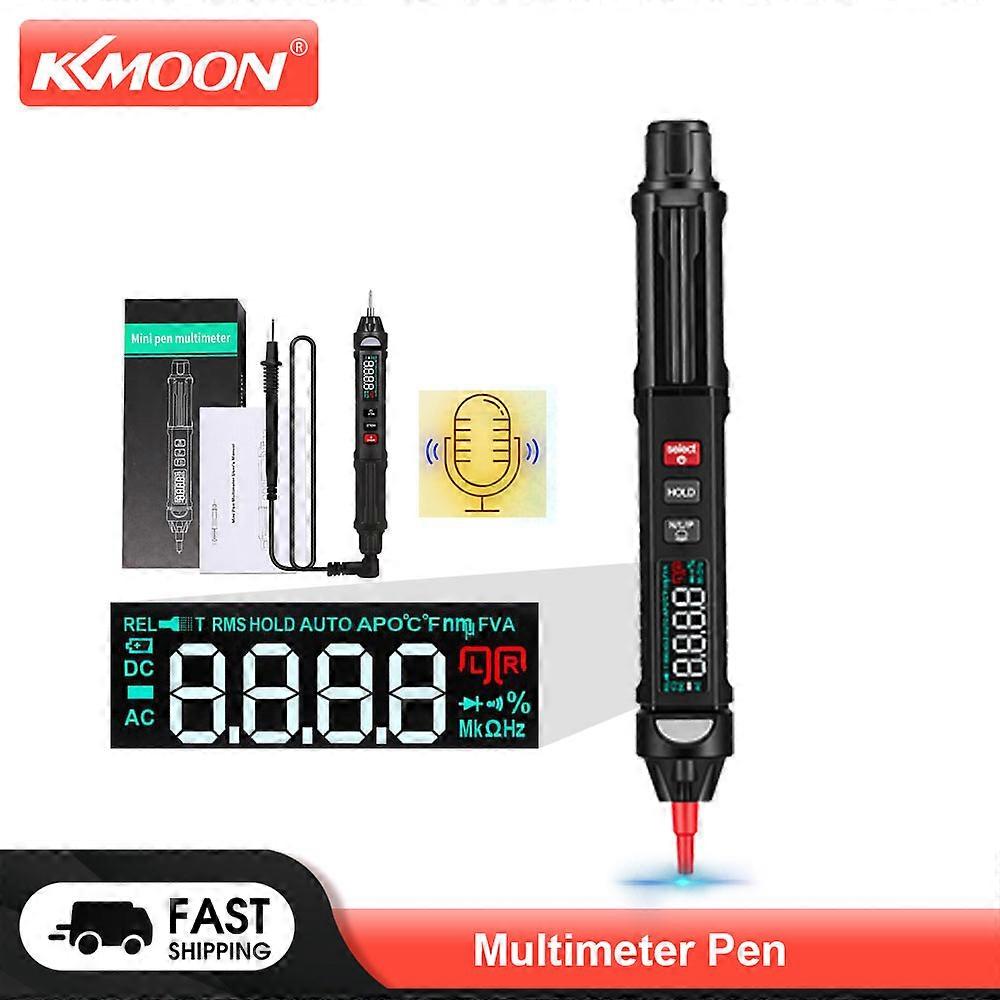 KKM100-ENG Intelligent Multimeter Pen Digital Meter DC AC Voltage Line ...