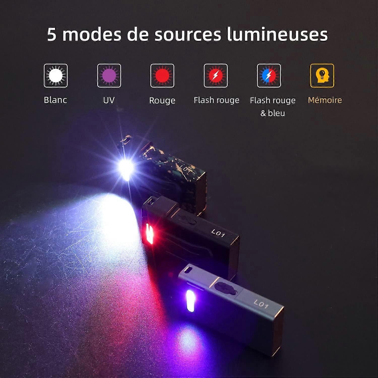 1100 Lumens Mini Rechargeable EDC Flashlight, Magnetic Base and Clip ...