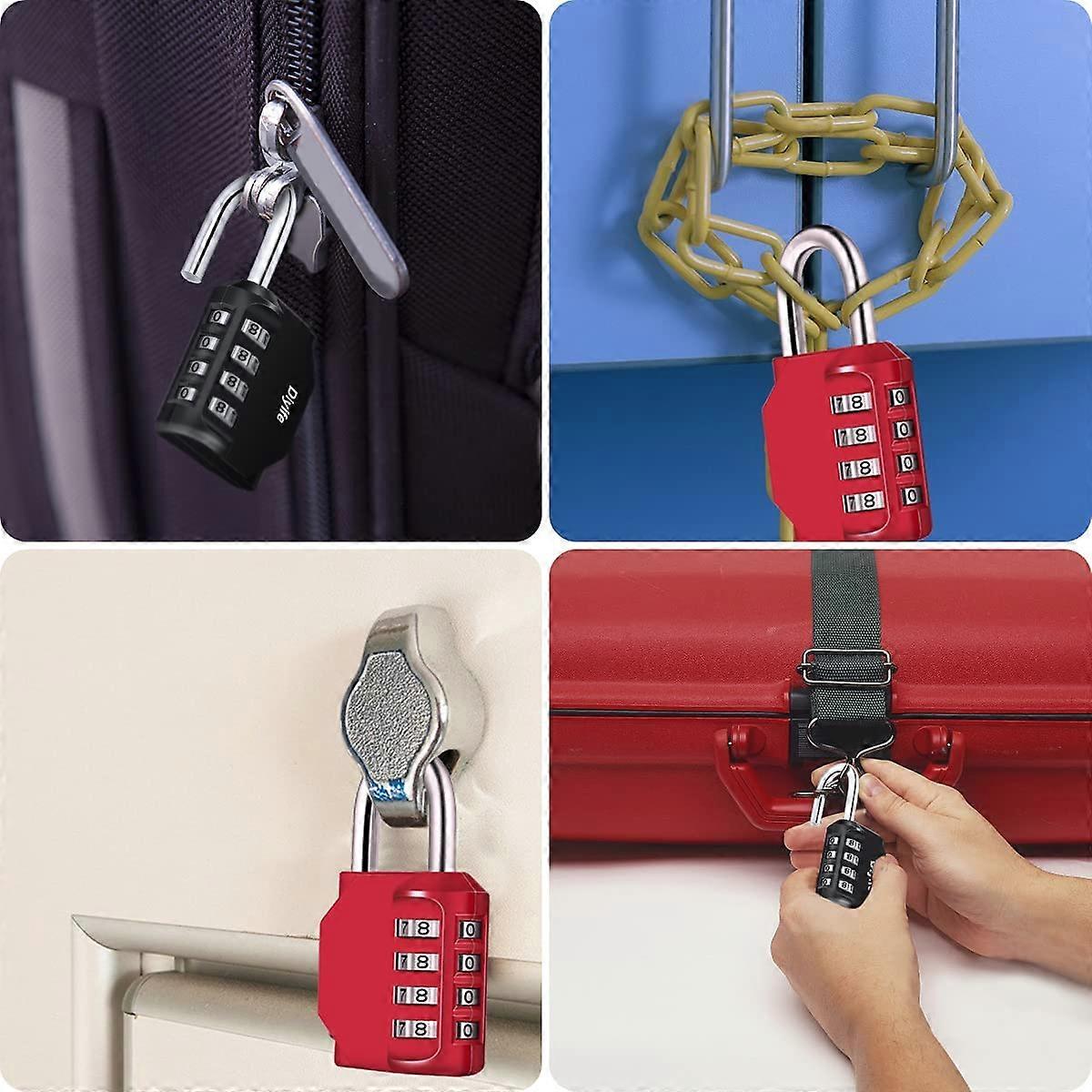 Combination Padlock, [2 Pack]Diyife 4 Digit Combination Lock, Padlock ...