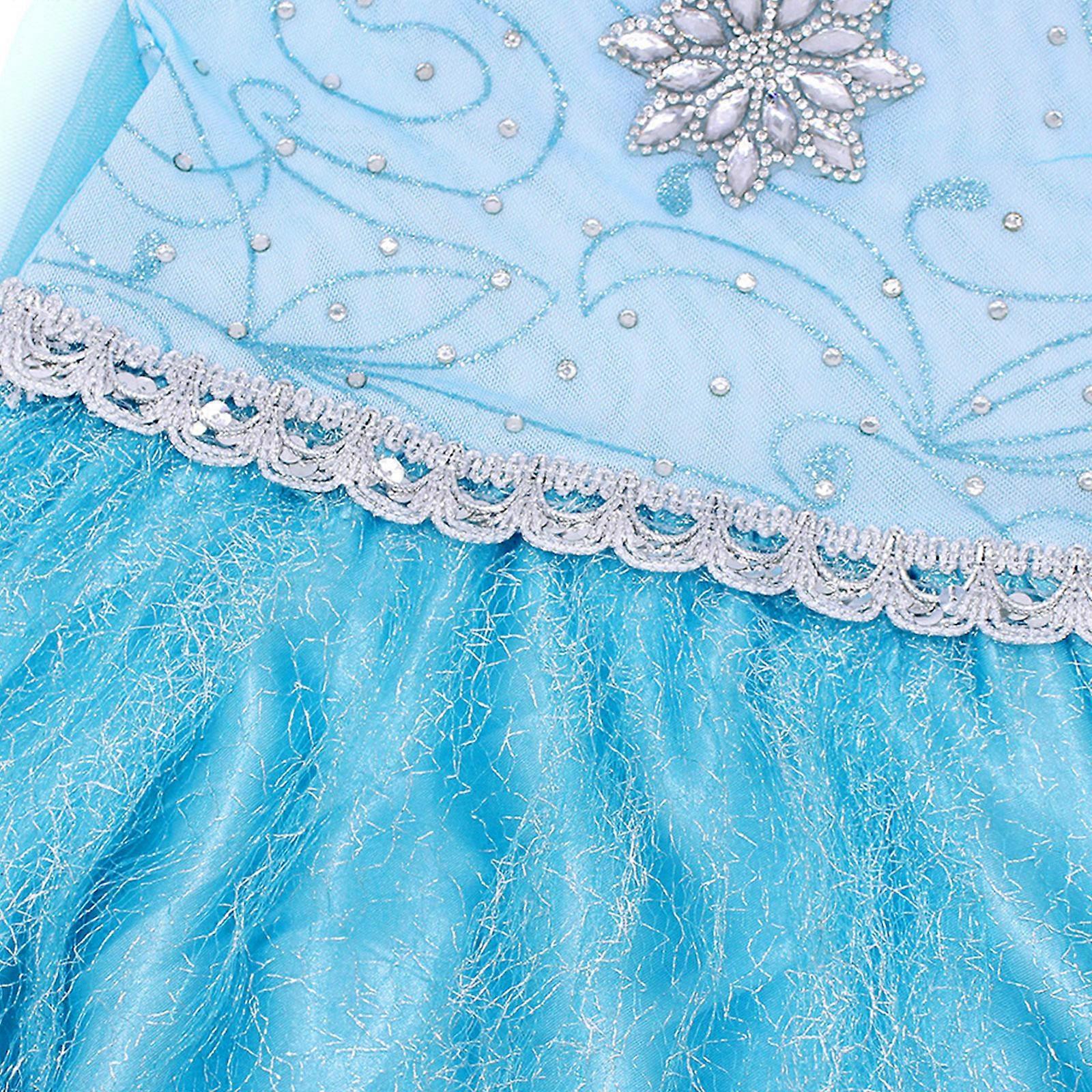 Kids Girls Blue Dress Costume Princess Dresses Fancy Cosplay | Fruugo UK