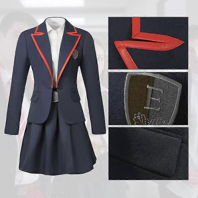 Elite School Uniform Costume Adult Women Man Jacket Shirt Skirt Pleated ...