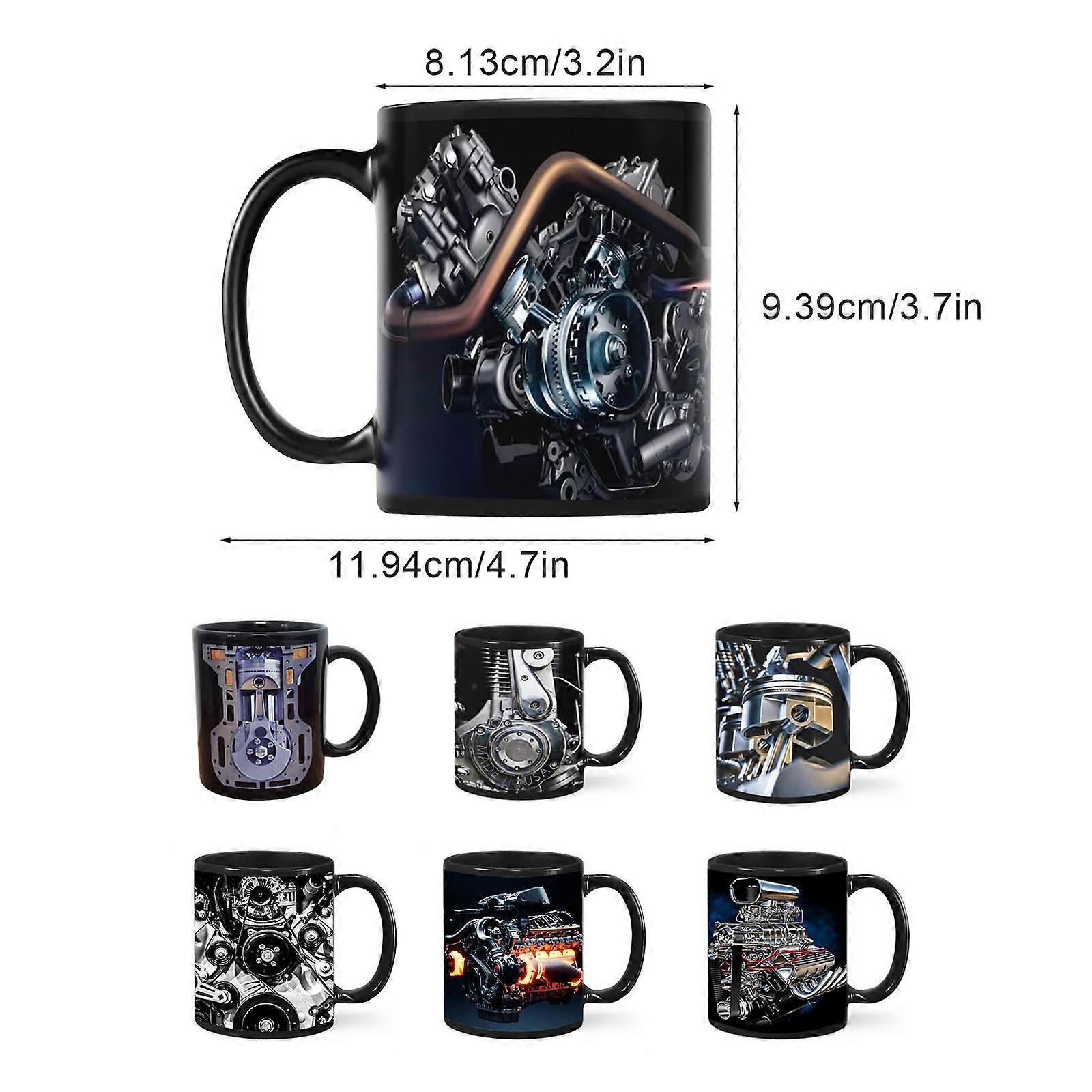 Mechanic Engine Coffee Mug - Engine Piston Black Coffee Mug - 350ml ...