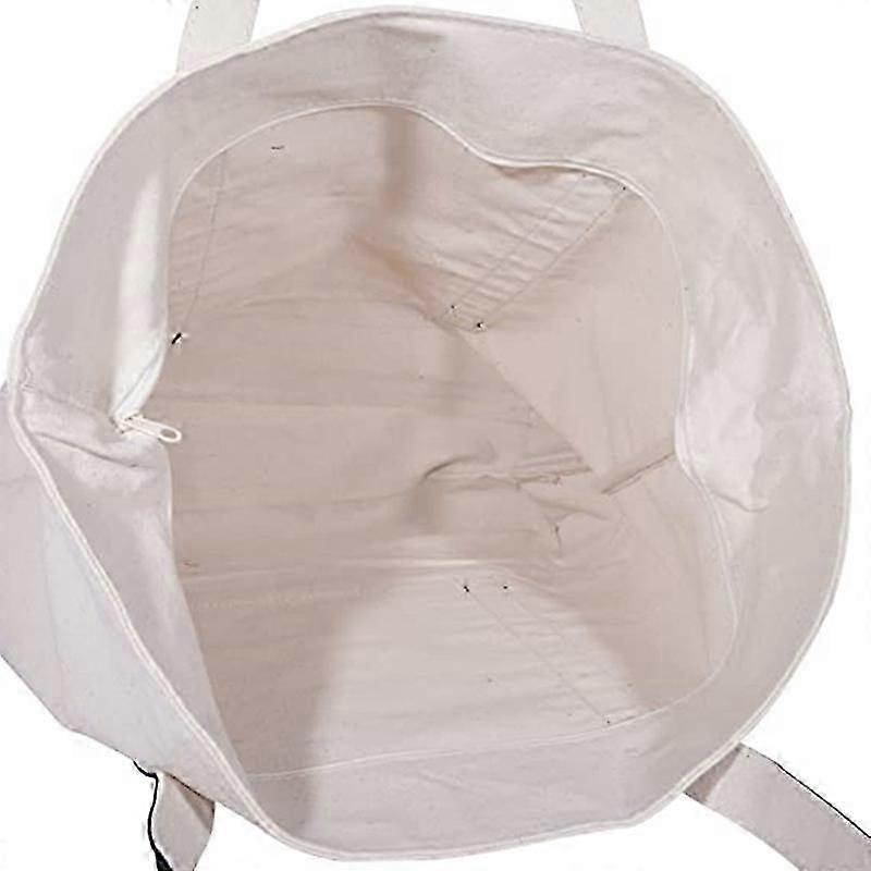 Eco-Friendly Canvas Bag 22" Heavy Duty Cotton Canvas Tote (Zipper ...