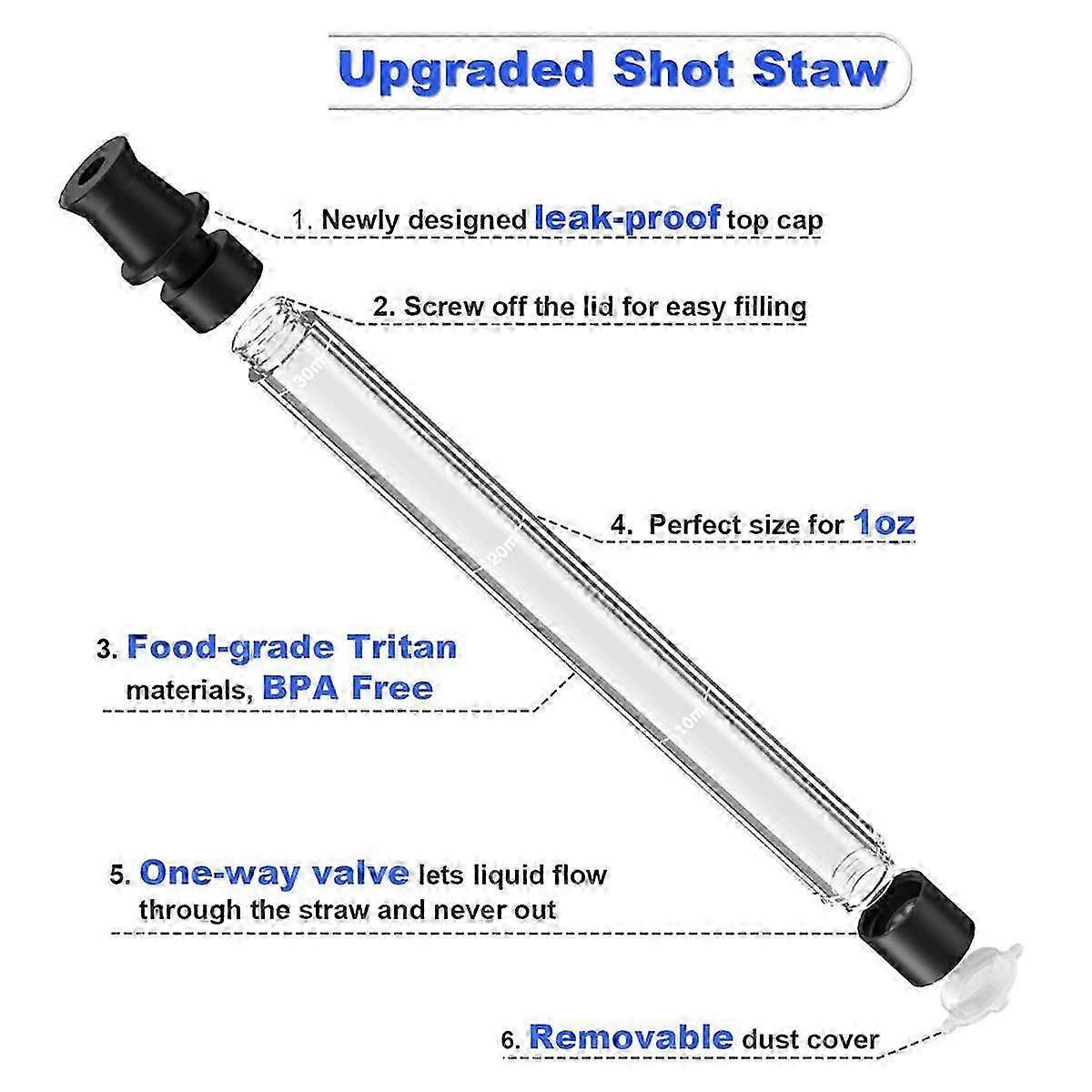 Shot Straw, Shot Tube Holder Drinks Straw for Beach Pool, Parties, Fits ...