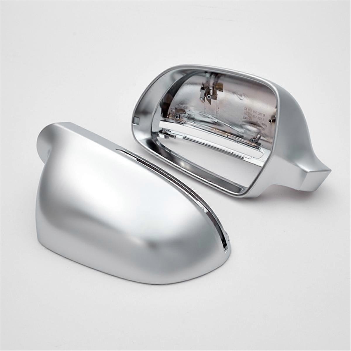 Car Wing Mirror Caps Matt Chrome Mirror Cover Rearview Side Mirror Cap ...
