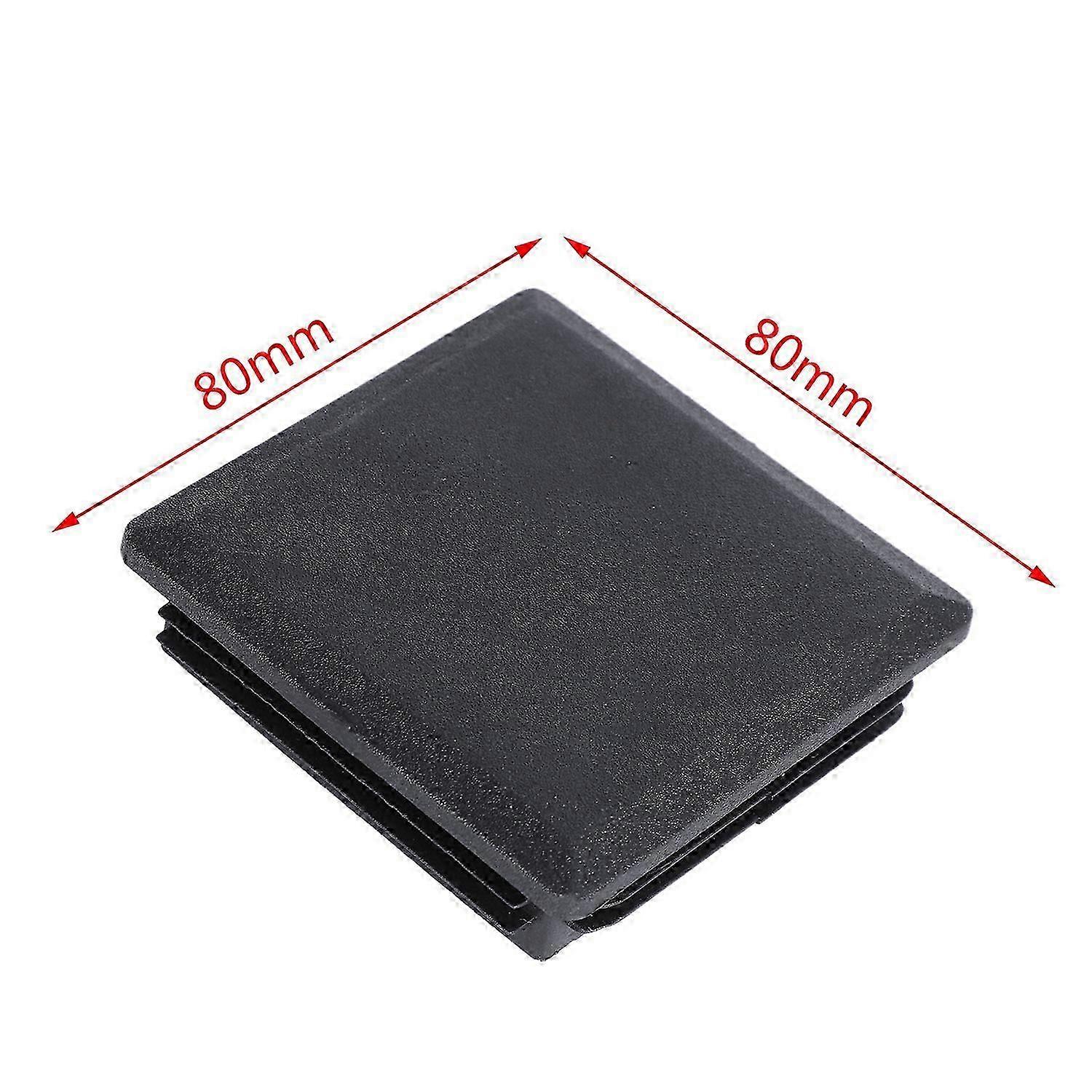 80mm x 80mm Square Plastic Caps Pipe Tube Inserts End Plug 2 Pieces ...