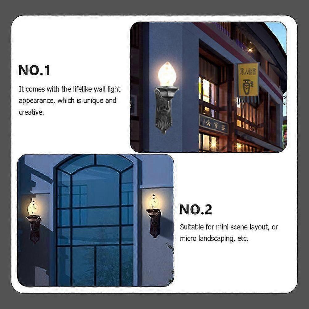 4pcs Tiny Wall Lamps Mini Luminous Wall Lamp Sand Table Building DIY ...