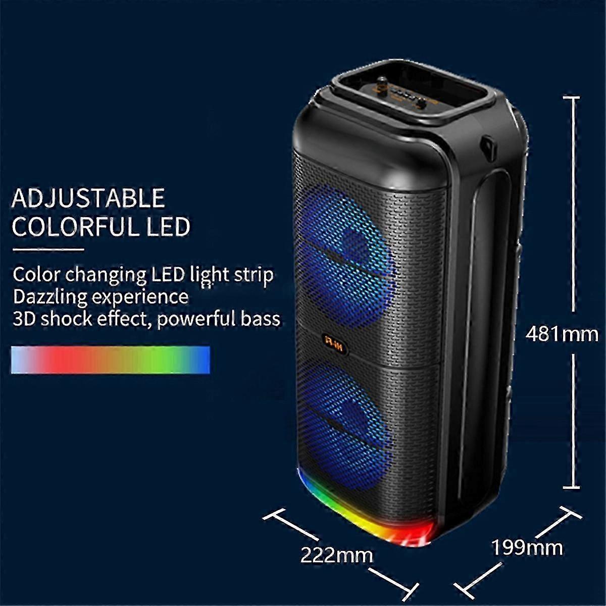 1200W Super Outdoor Bluetooth Speaker 6 Inch Double Horn Subwoofer ...