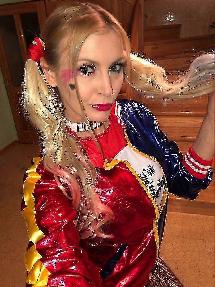 6 Pack Harley Quin Cosplay Costume Halloween Suicide Cosplay Suit For ...