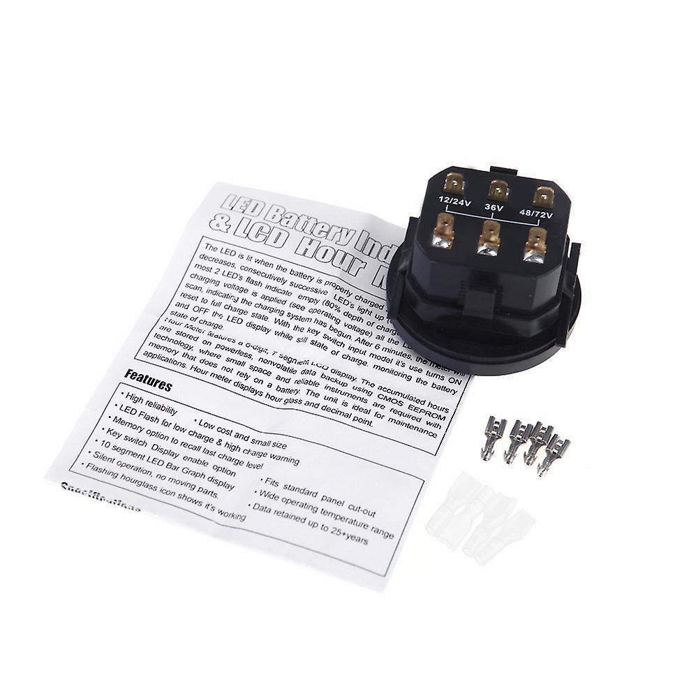 12v/24v/36v/48v/72v Led Digital Battery Status Charge Indicator With ...