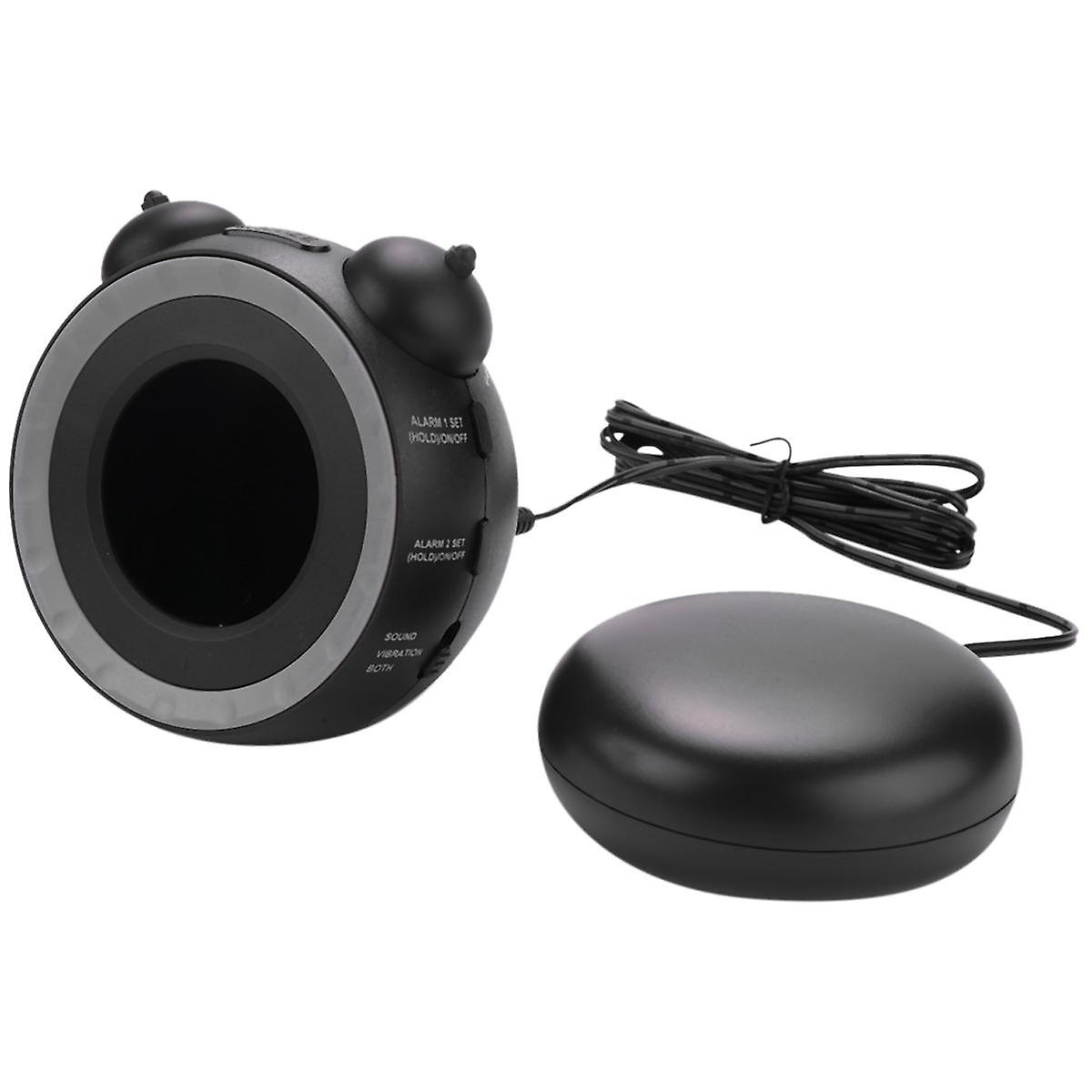 Loud Dual Alarm Clock with Bed Shaker, Vibrating Alarm Clock for Heavy ...