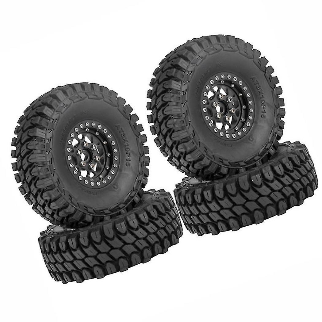 4pcs 110mm 1.9 Beadlock Wheel Rim Tires Set For 1/10 Rc Crawler Car Traxxas Trx4 Rc4wd D90 Axial ...