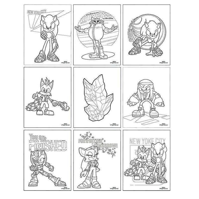 Sonic Prime Colouring briefpapier set | Fruugo BE
