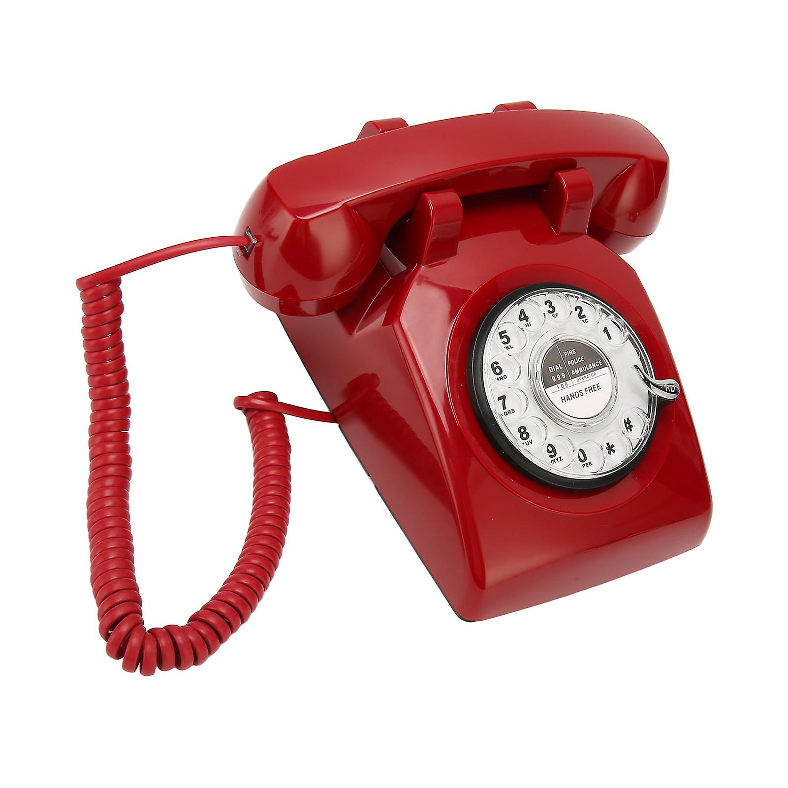 Retro Rotating Phone Old Fashioned Vintage Landline Phone with ...