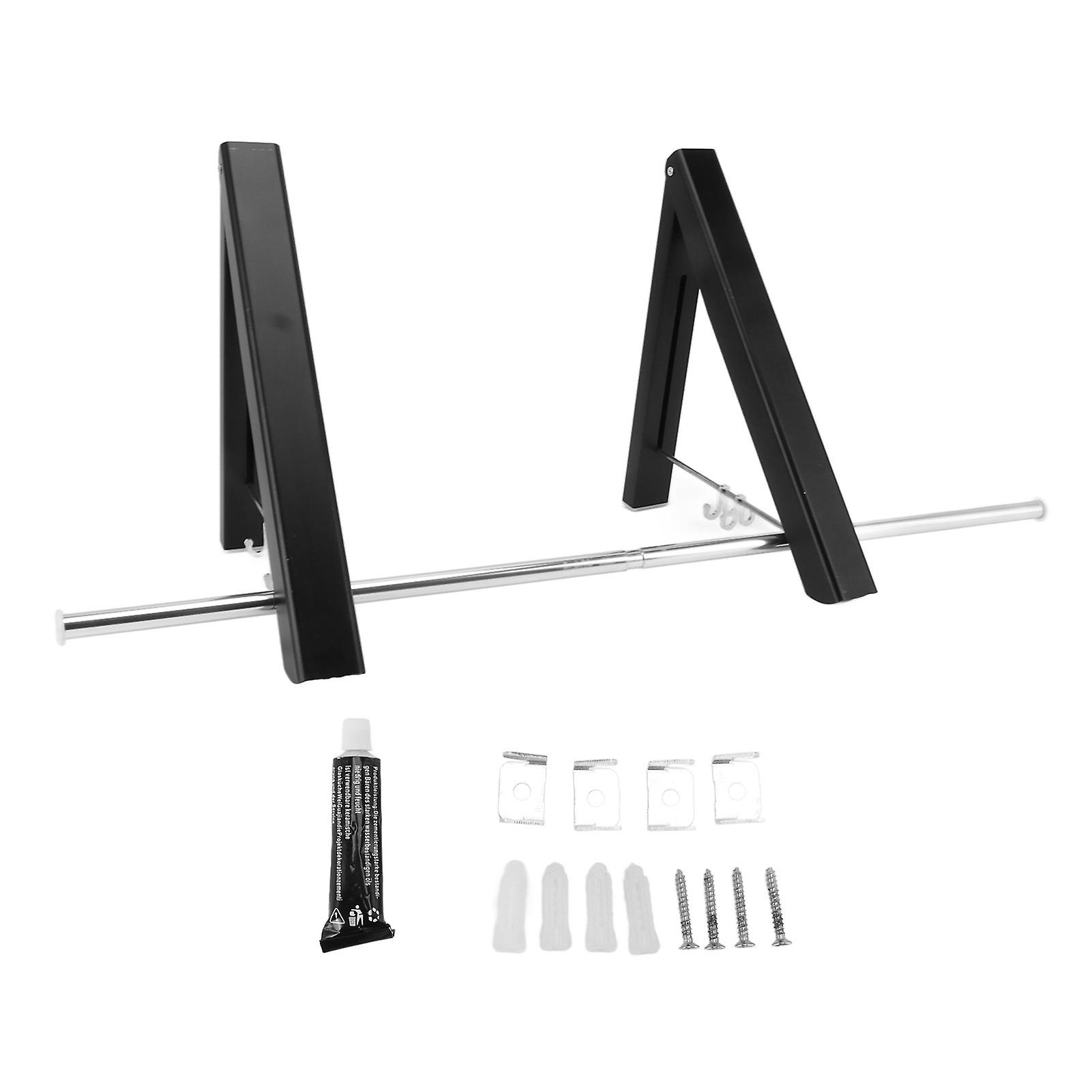 Wall Mounted Retractable Clothes Hanger Space Aluminum Invisible ...