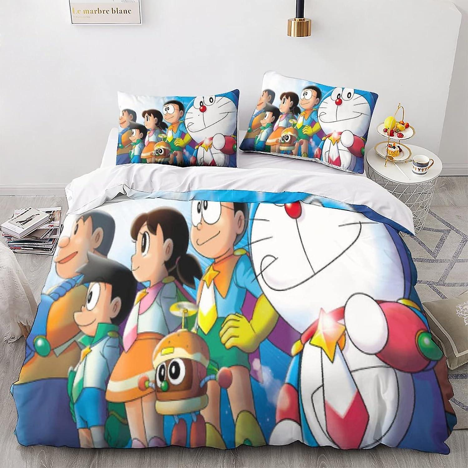 EKENOZ Doraemon Bedding Set Duvet Cover Set for 3D Printed 3 Pieces ...