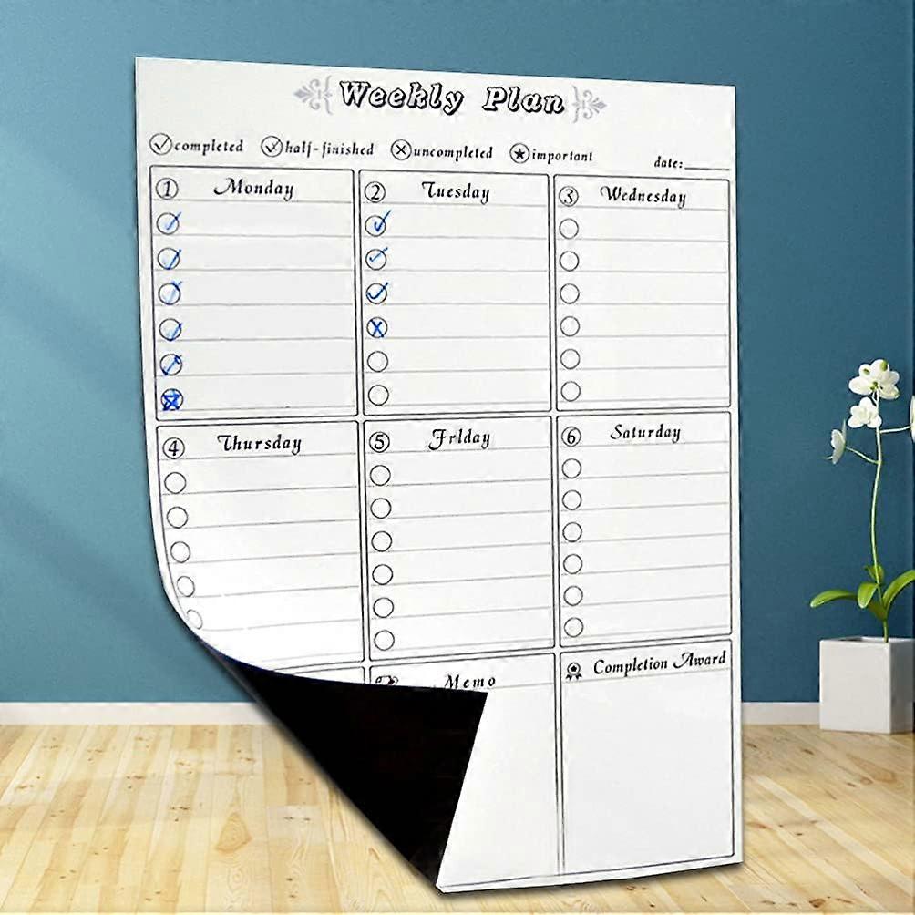 Weekly Schedule Dry Erase White Board for Fridge Weekly Planner ...