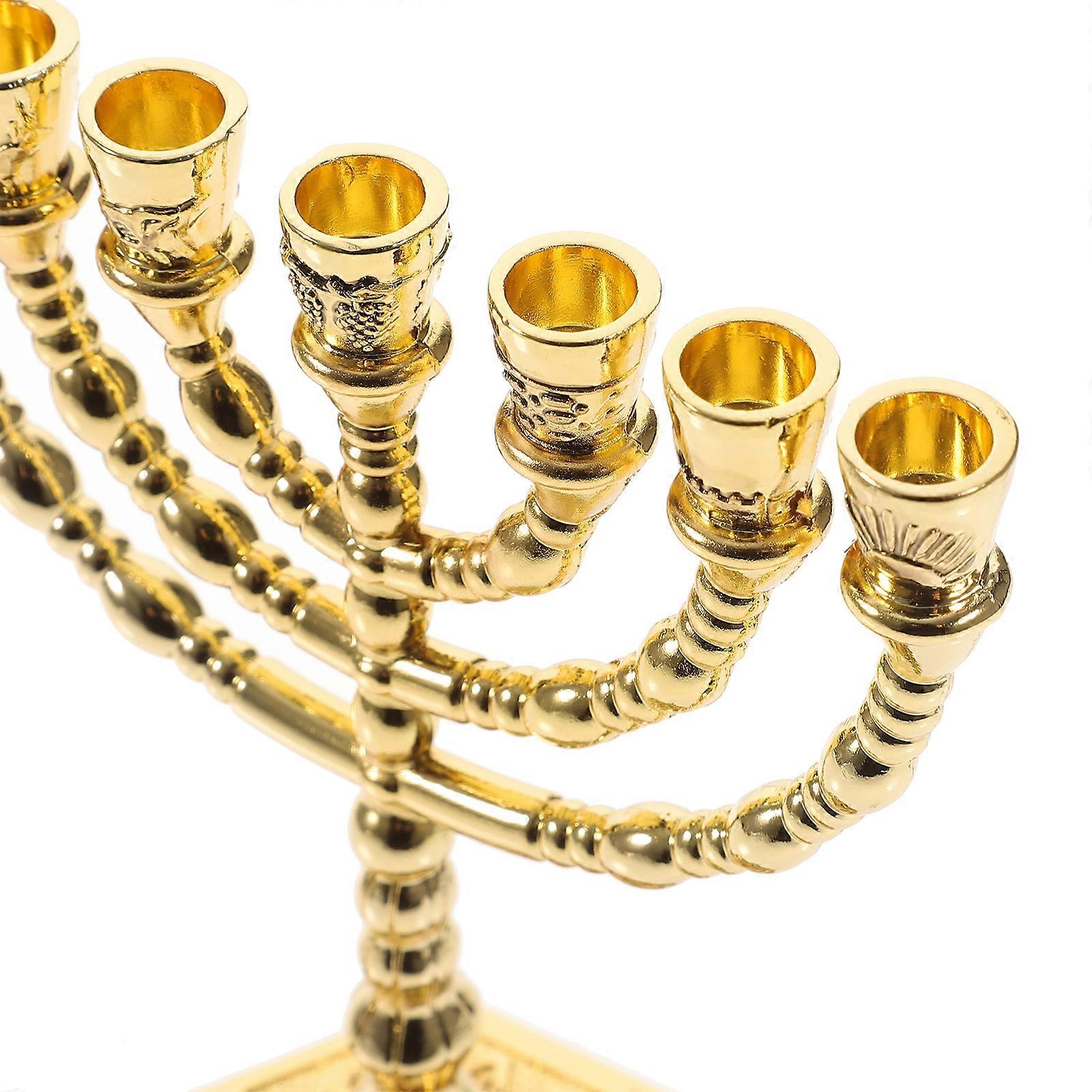 Candle Sticks Menorah 7 Branches Menorah Metal Religious Menorah Temple ...