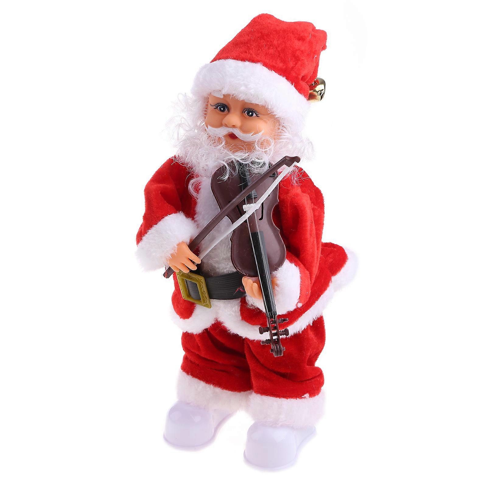 Funny Electric Play the Violin Santa Claus Plastic Toy Relieve Boredom ...