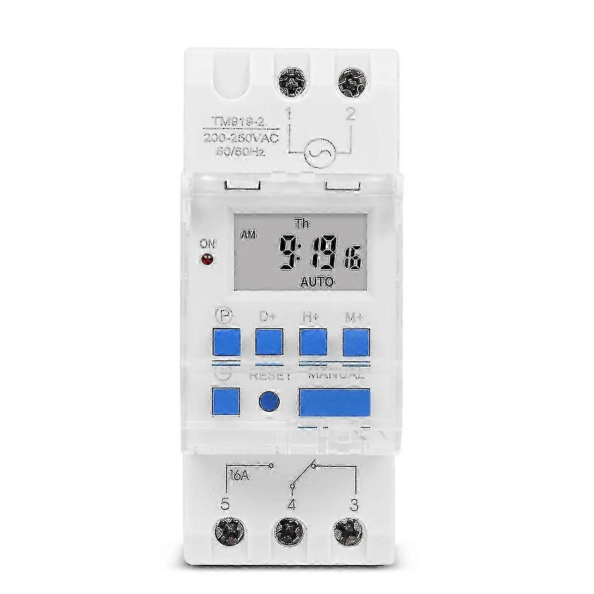 Sinotimer Tm919a 2 Programmable Digital Time Switch Relay Timer Control Ac 220v 16a Din Rail