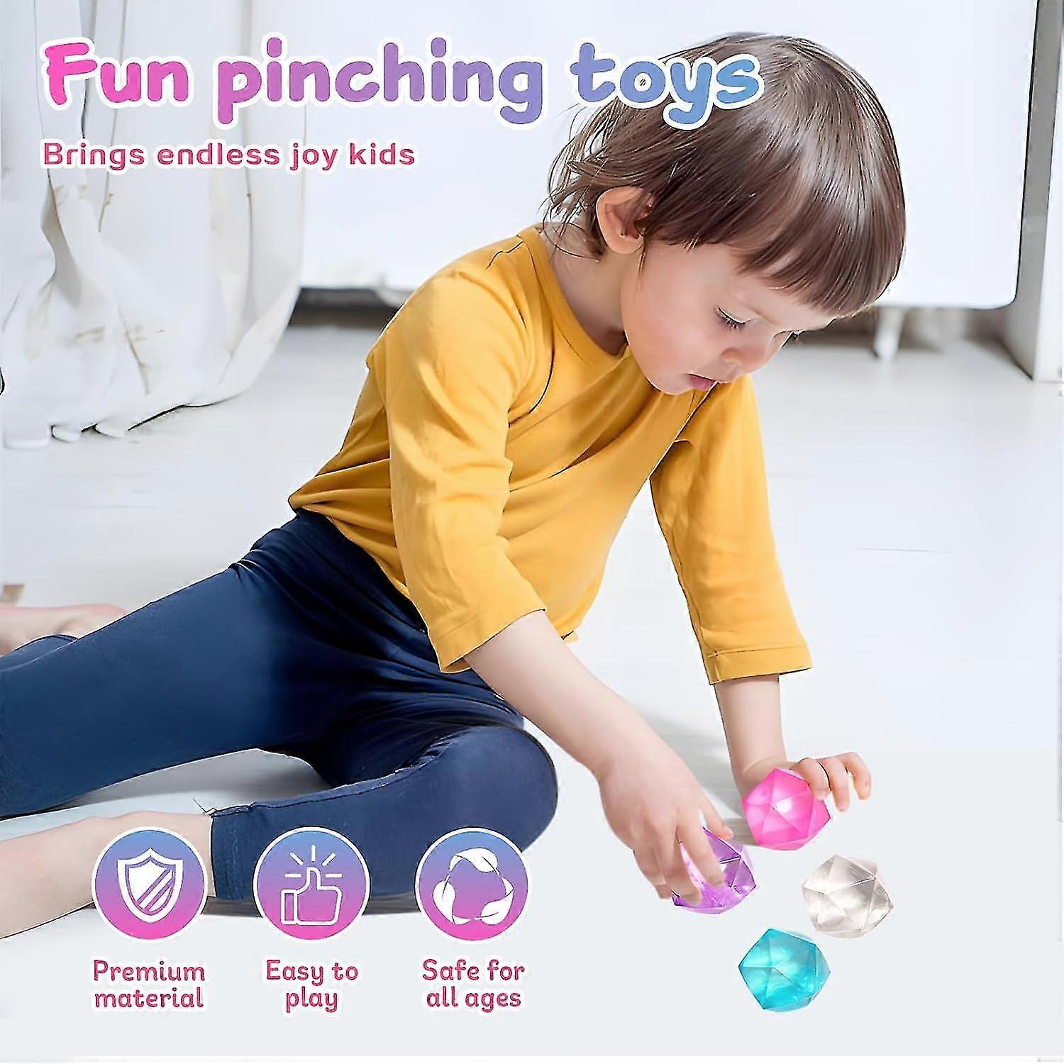 Random Color Ice Cube Squishy Stress Cube Stress Balls, Malt Sugar Ball ...