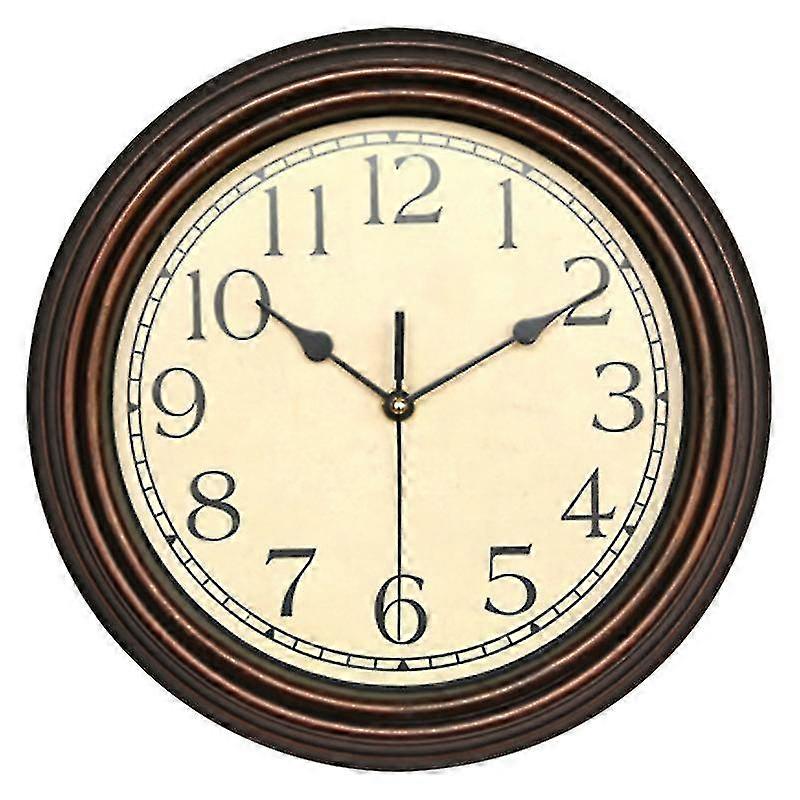 Quartz Decorative Classic Clock Nostalgia Wall Clock Without Ticking ...