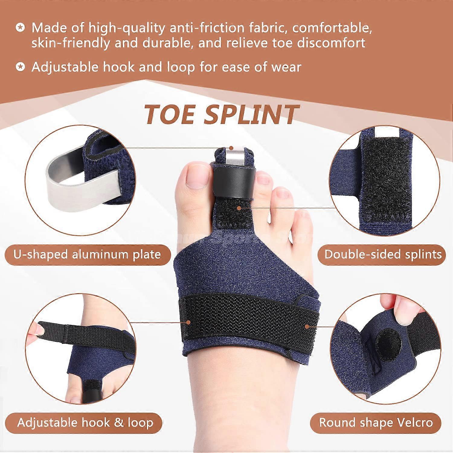 1/2/4 Pcs Toe Splints Splint Corrector Toe Wrap Bunion Straightener ...
