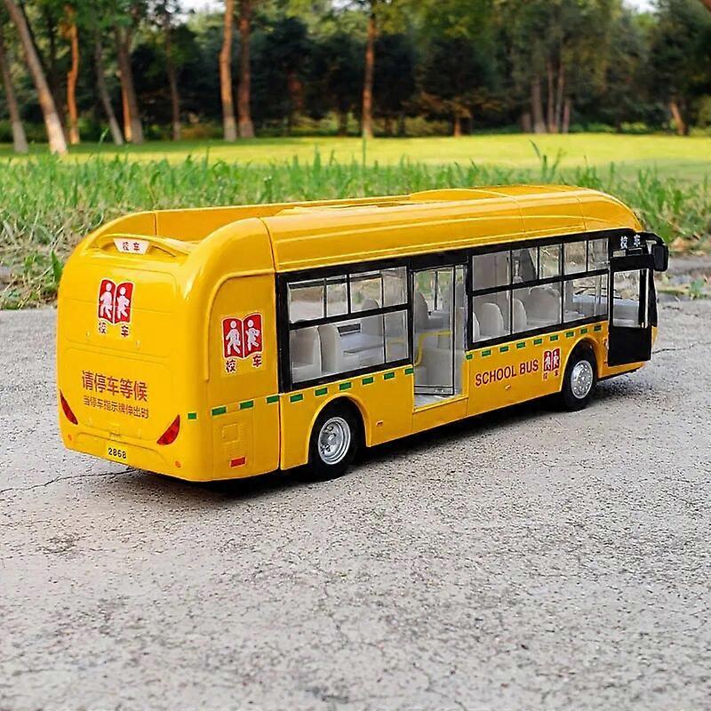 Electric Tourist Toy Traffic Bus Alloy Car Model Diecast Metal ...